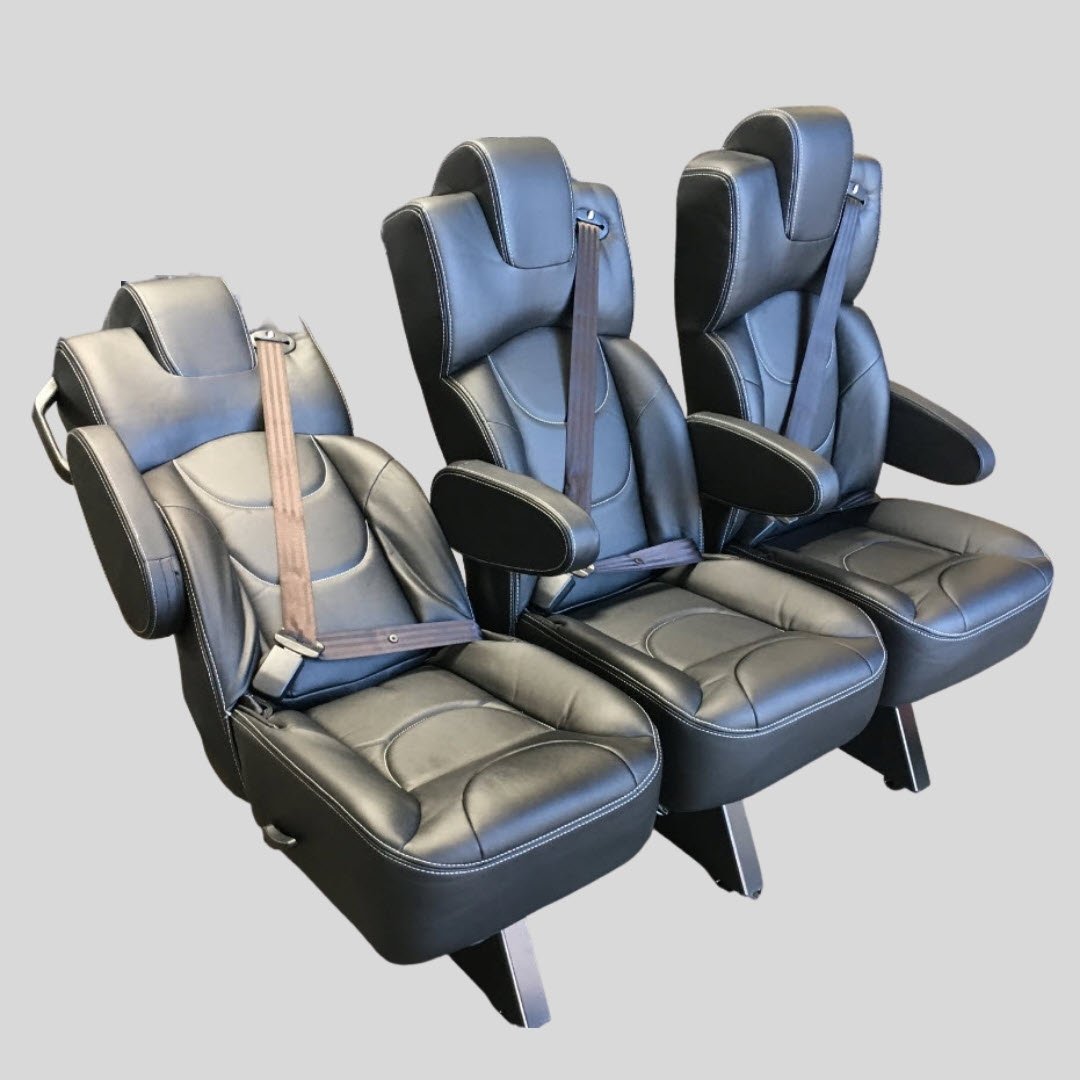 Triple Bench Seat for Transit | OEM Floor Tracks