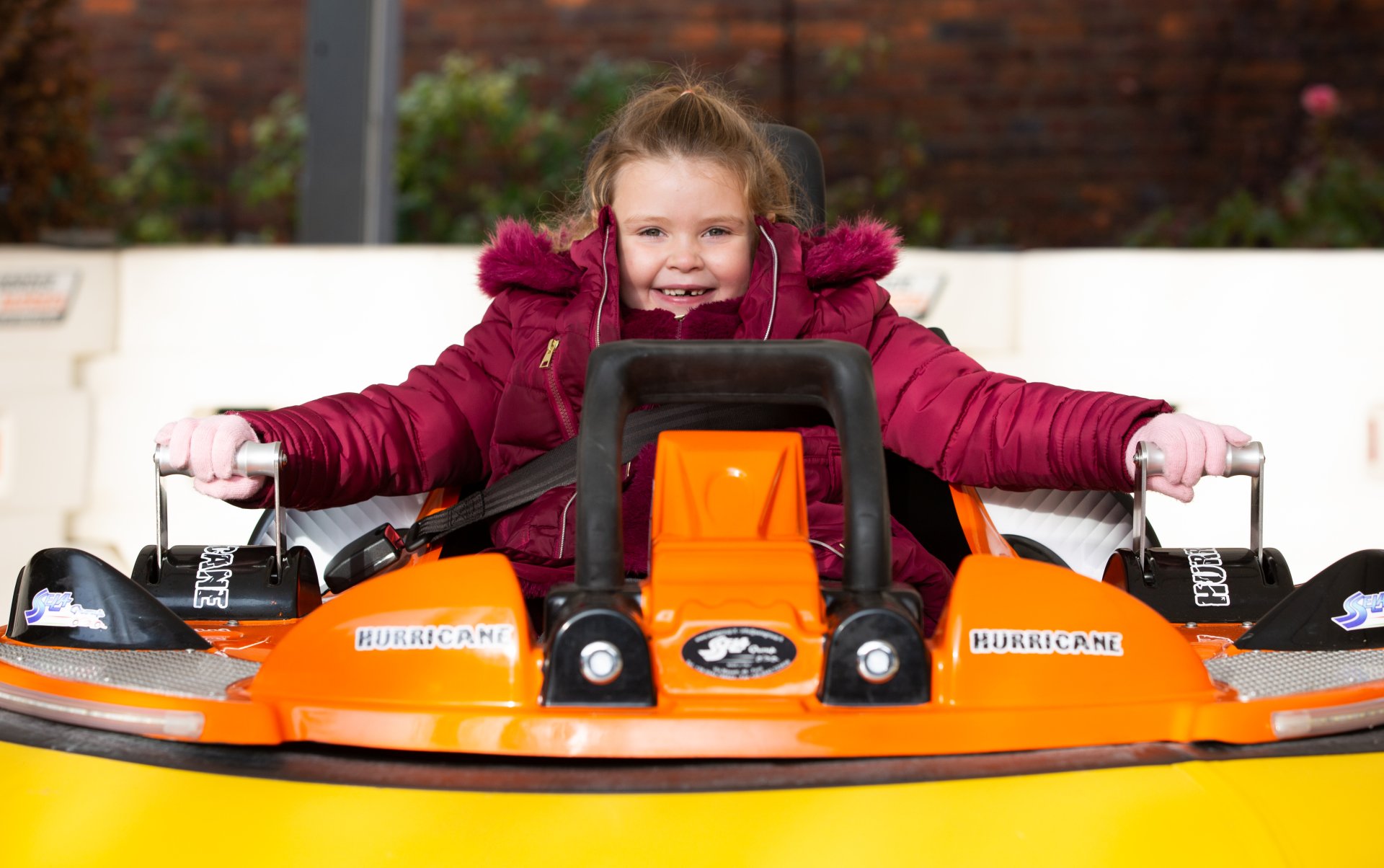 Totally unique inflatable bumper cars on an ice rink.