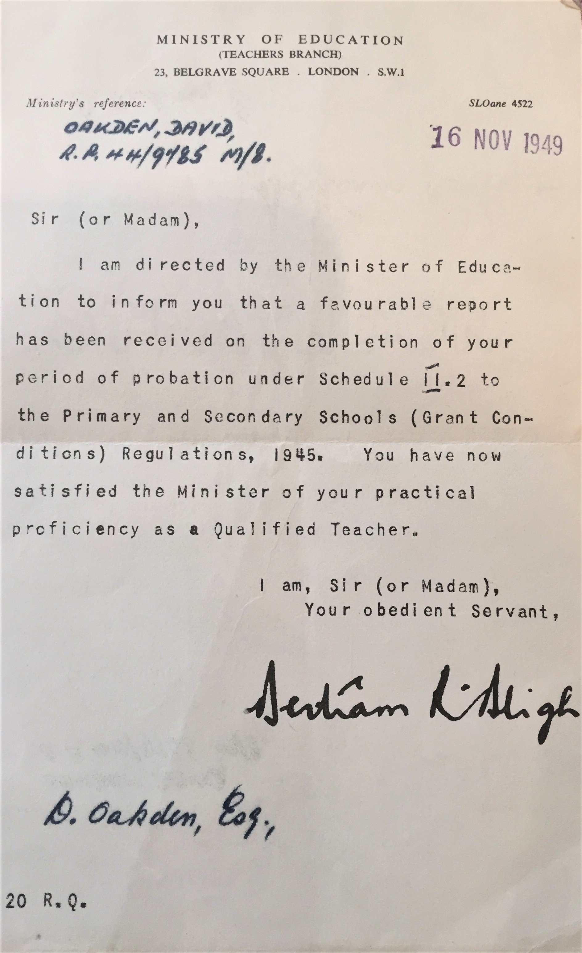 Oakden Family Documents