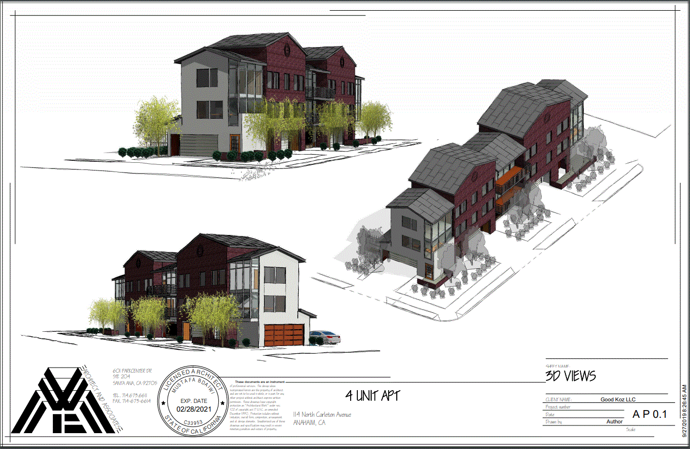 4 UNITS multifamily residential project