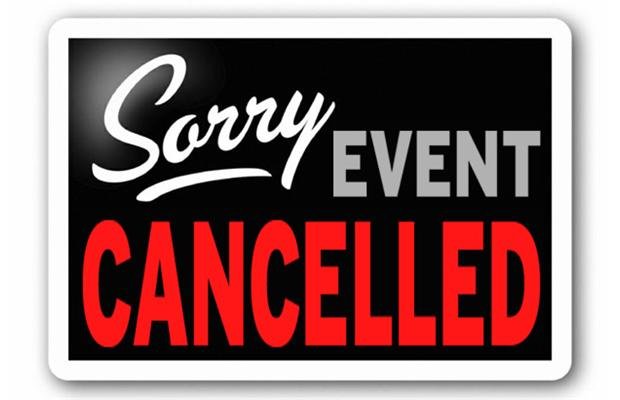 Event cancellation due to Lock down