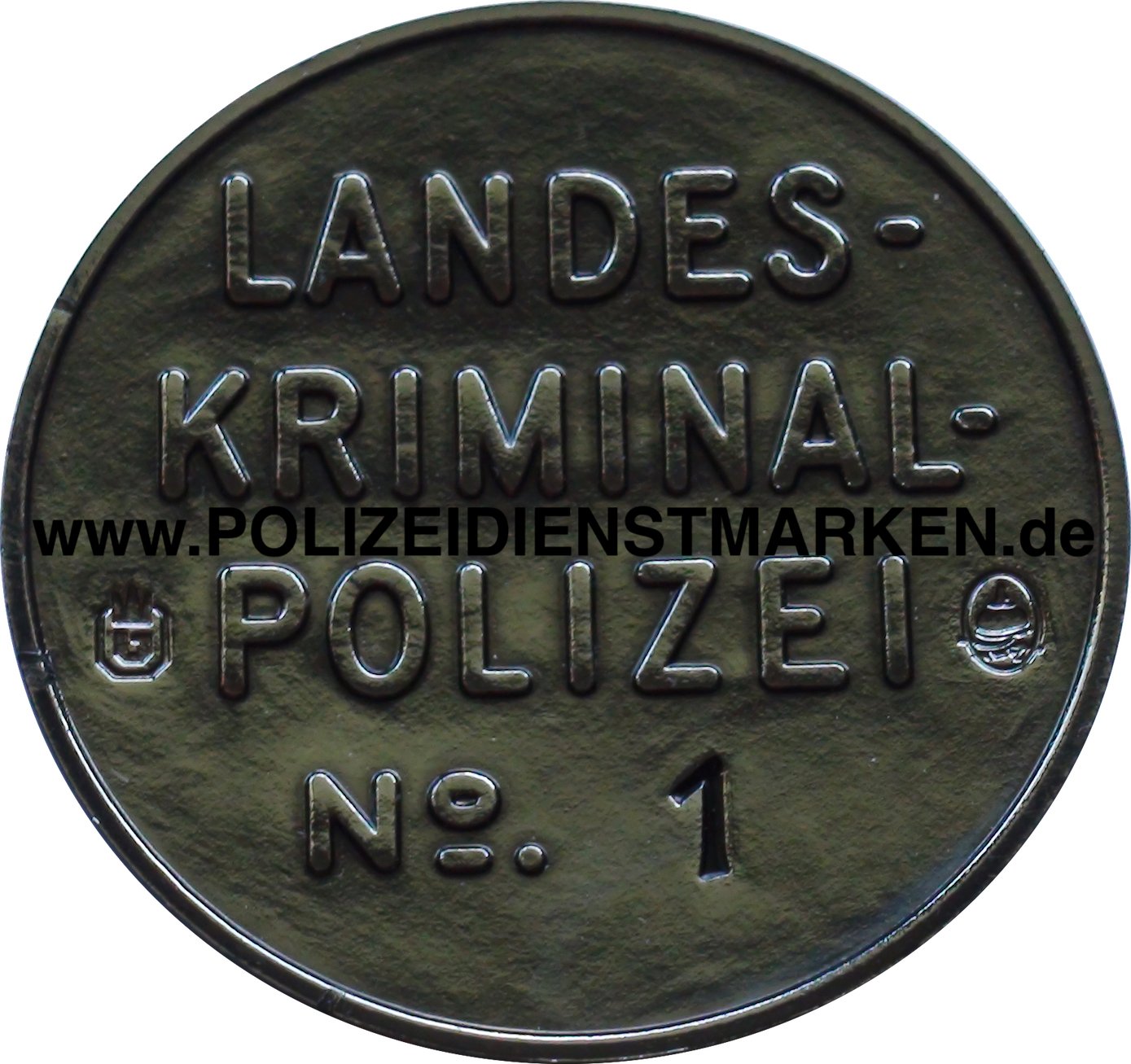 Historische Polizeidienstmarken und Kriminaldienstmarken