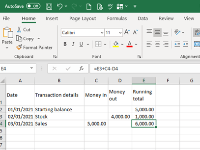 Tutorial - How to make a simple cash book in Excel