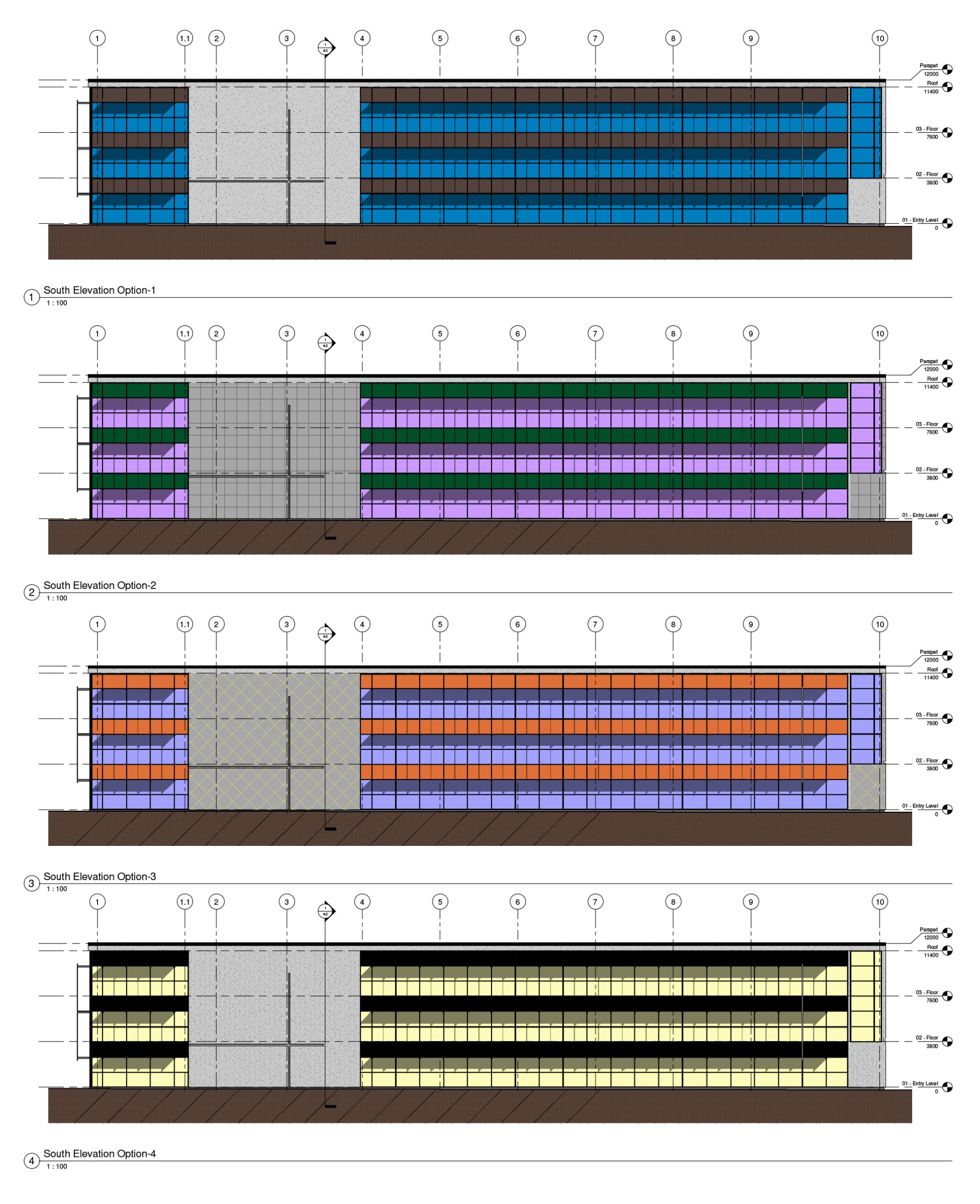 Elevation colour options - Revit