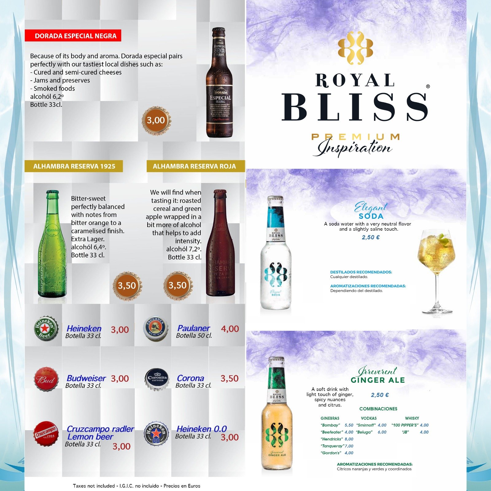 Premium drinks