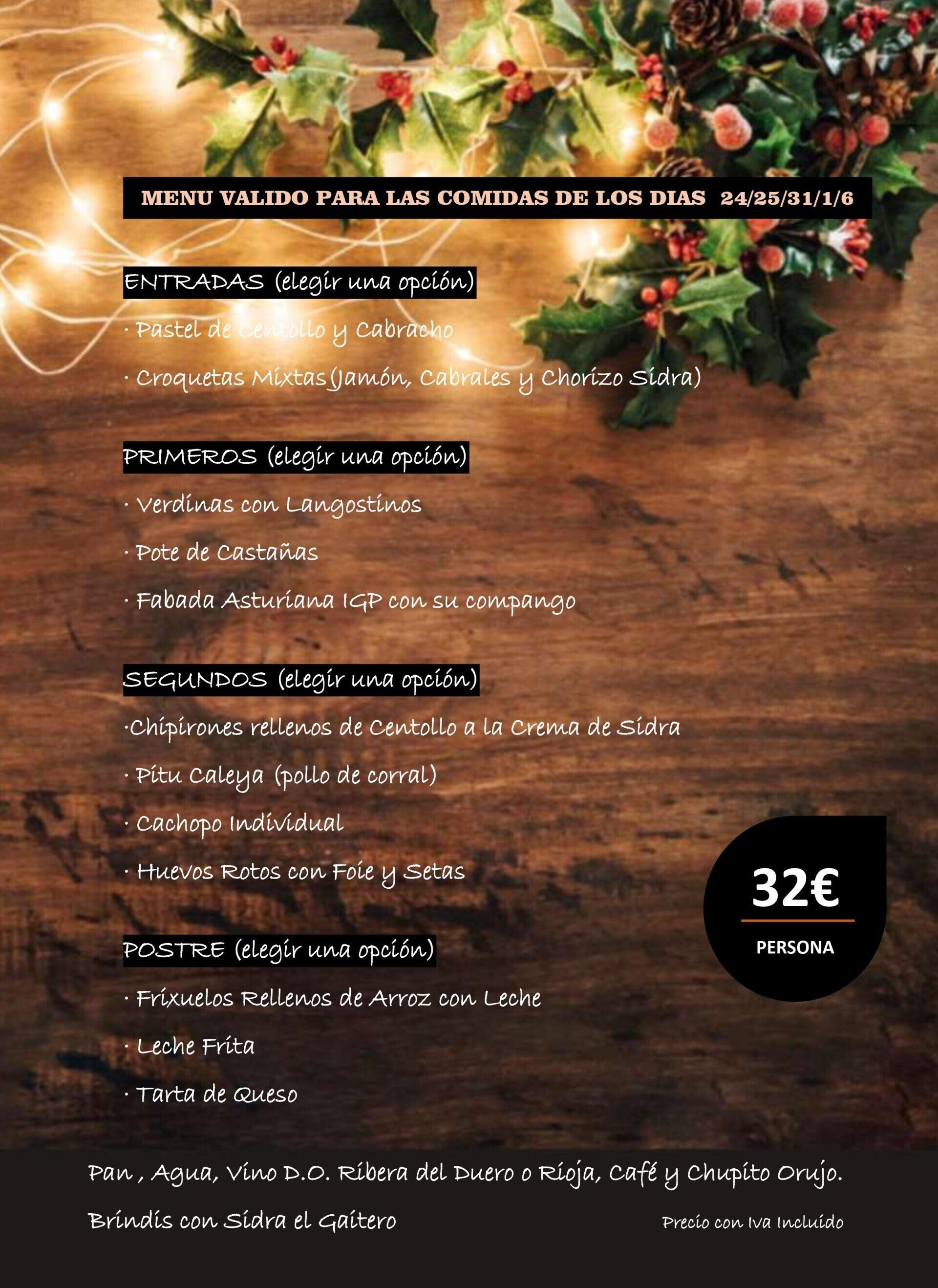 Menus grupos El Antoju Burgos