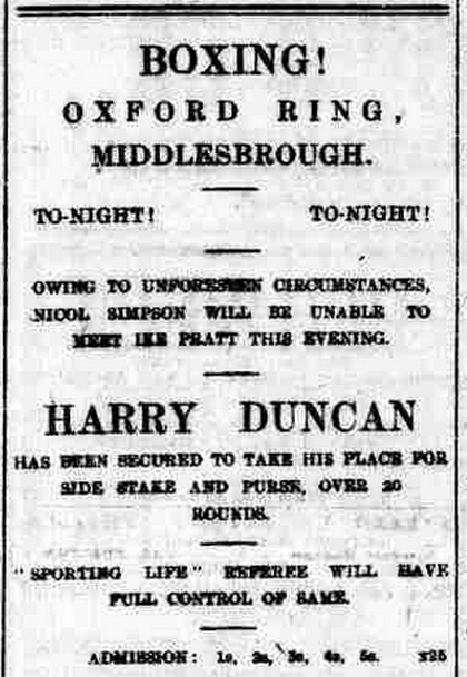 Harry Duncan Boxer Tough as Old Oak