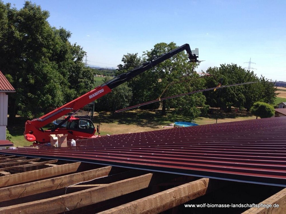 Mobilkran Manitou 3050 Teleskoplader mit Wolf Landschaftspflege