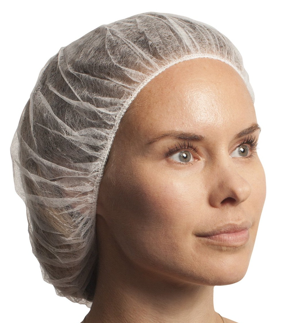 White Bouffant Caps
