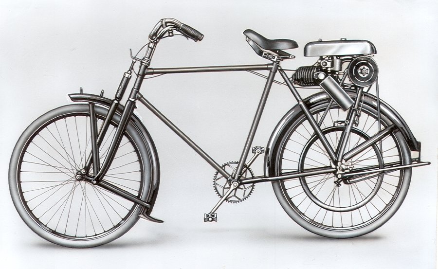 Oldtimer Fahrrad Mit Hilfsmotor