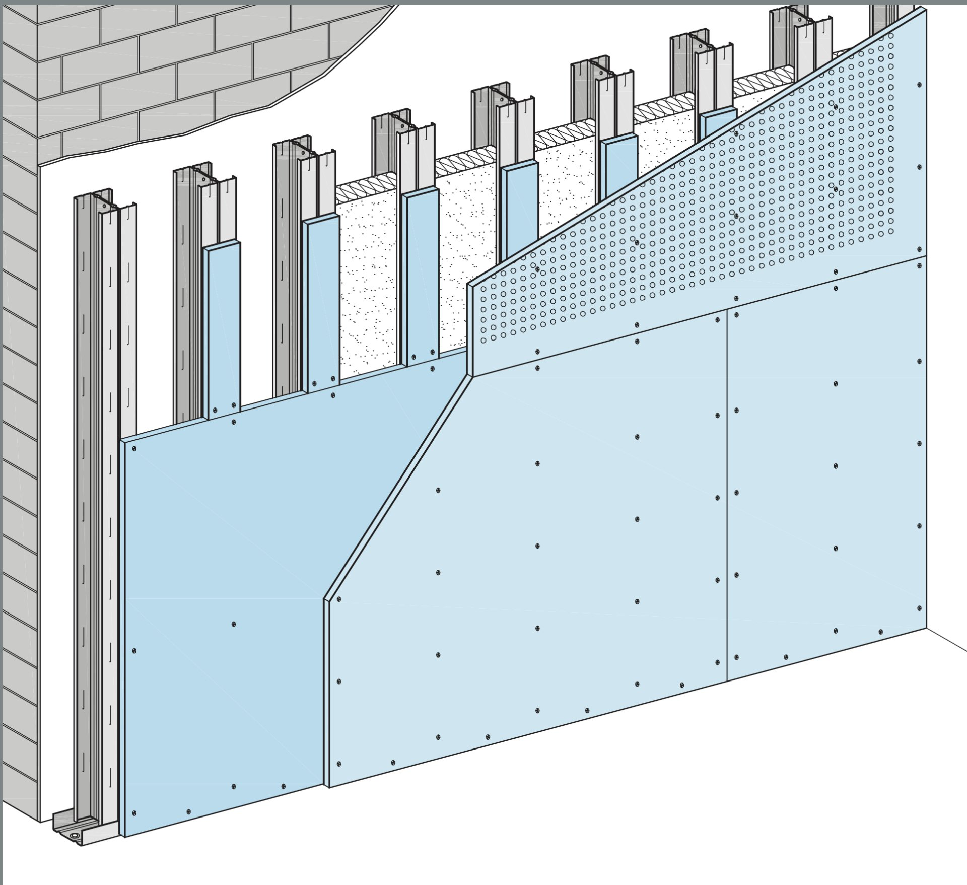 Metallständerwände, Montagewände, Trennwand, Einfachständerwerk, Knauf