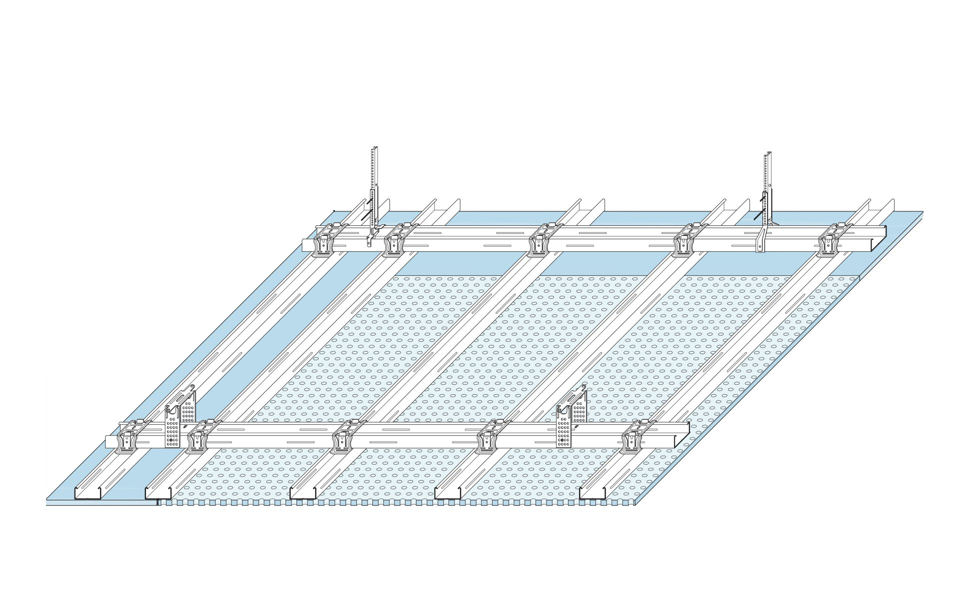 Knauf Cleaneo® Akustik Designdecke ist eine gelochte oder geschlitzte ...