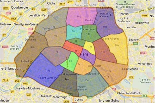 Barrios y Distritos de París