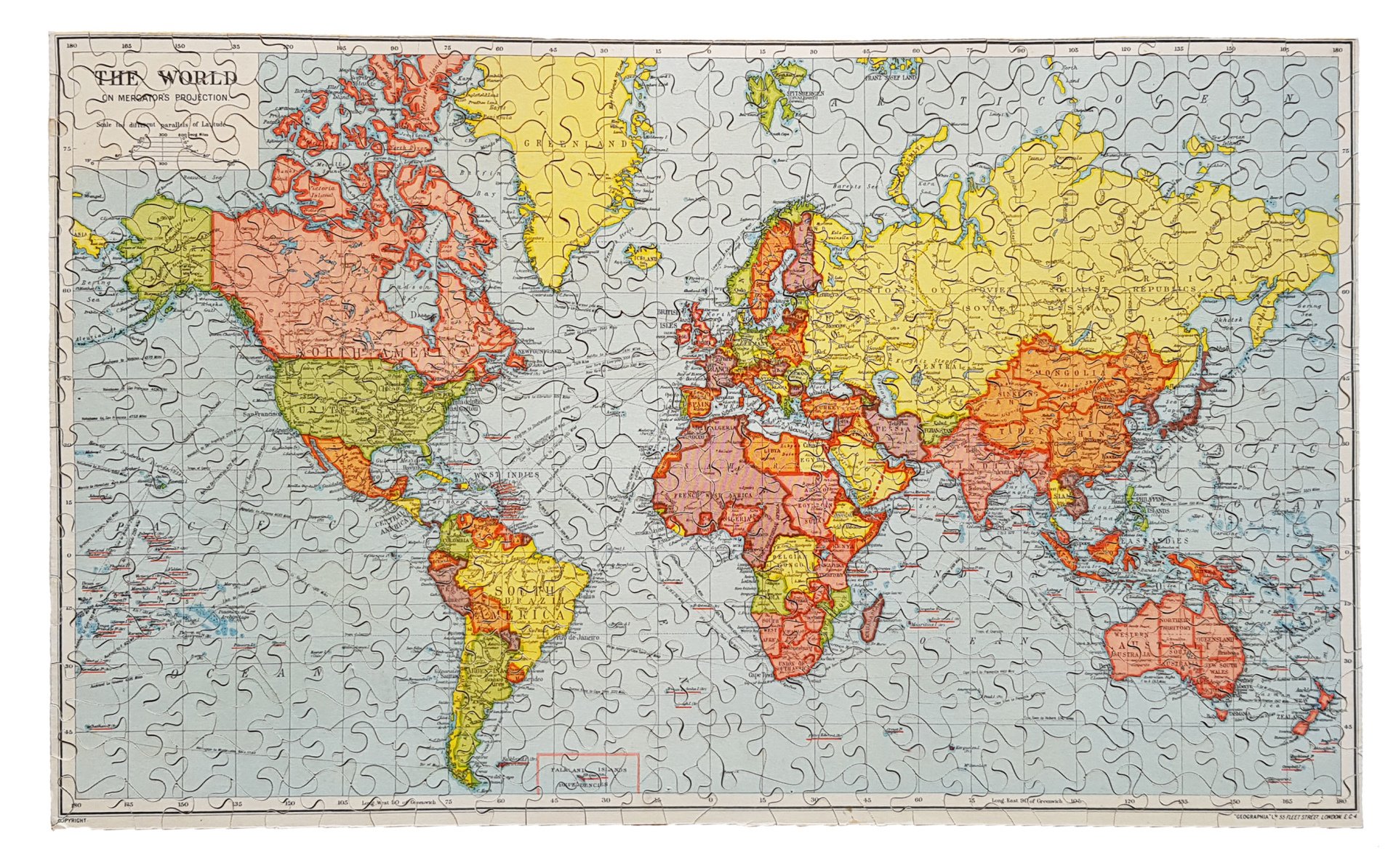 Geographia Ltd. map jigsaw puzzles