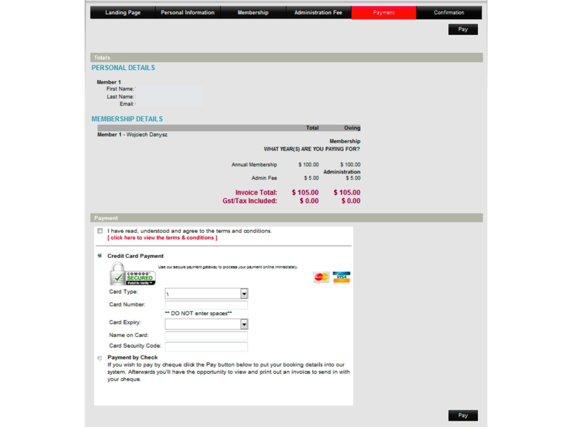 Membership Dues Payment