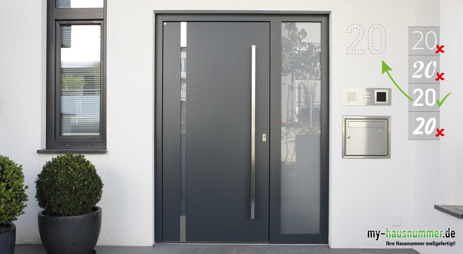 my-hausnummer.de - exklusive Design-Hausnummern