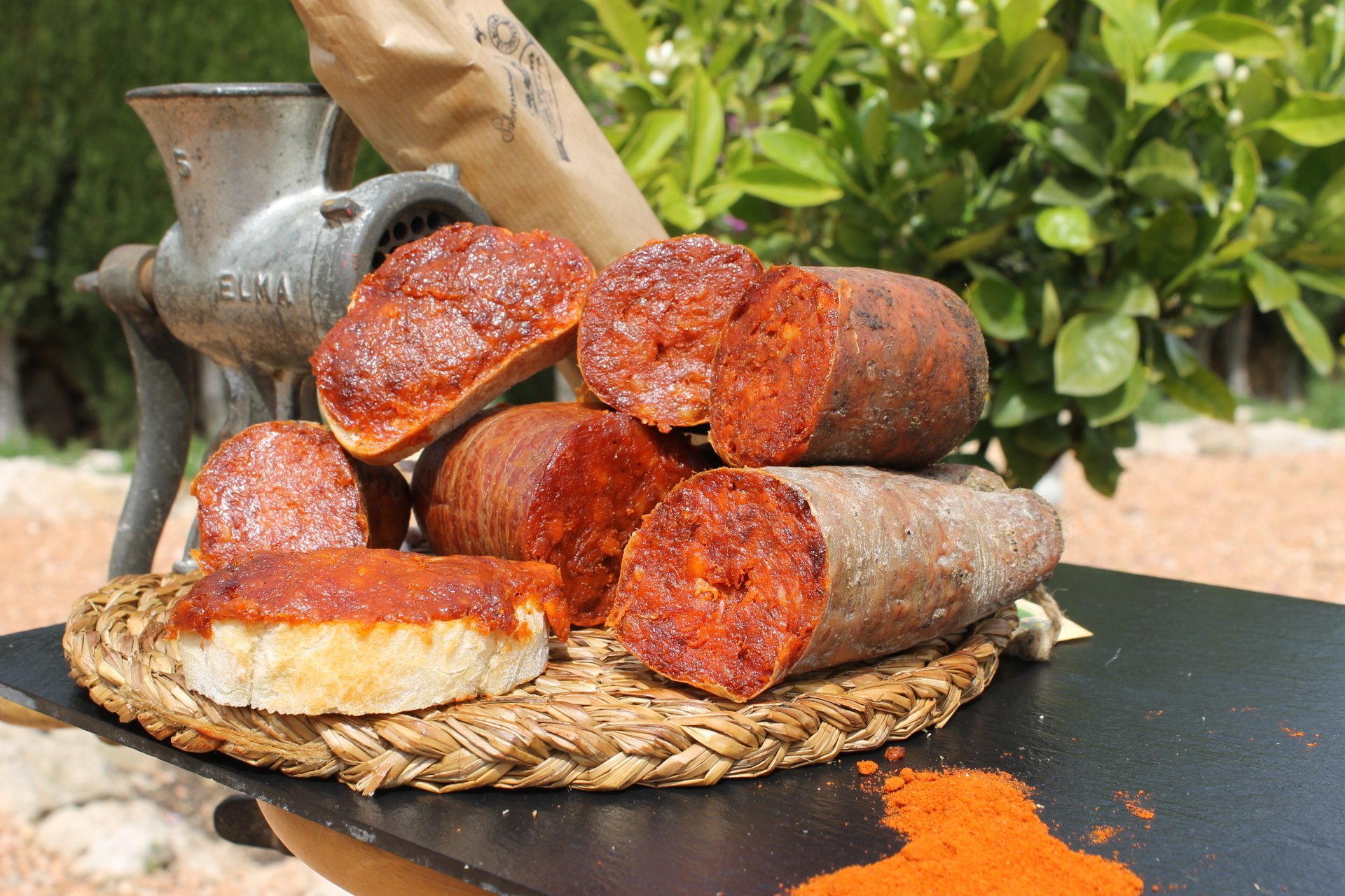 Mallorca gastronomic shop. Sobrasada, sausages, wines and spirits.