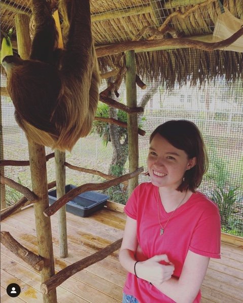 Pet a sloth at Amazing Animals Inc. Wildlife Preserve