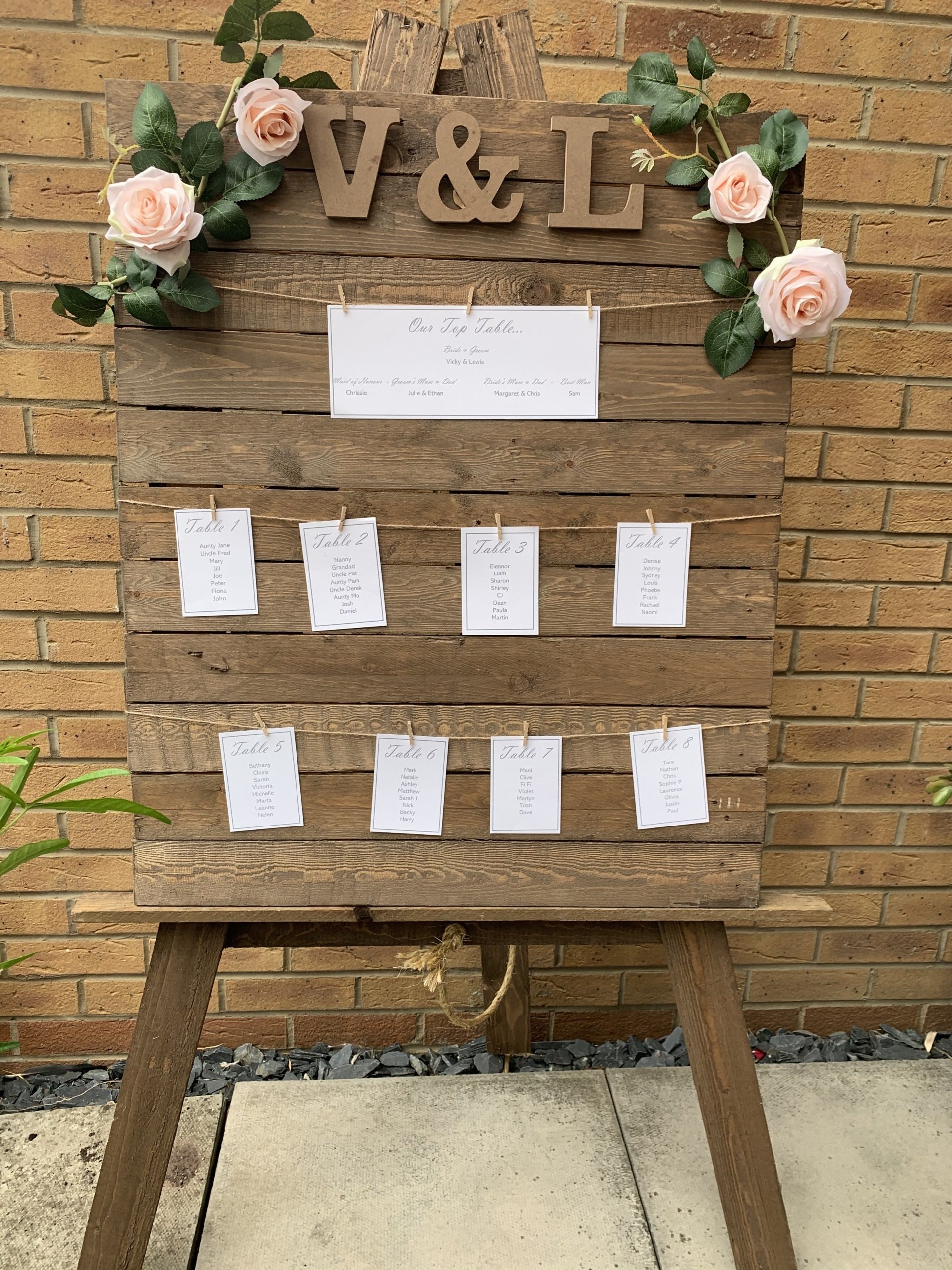 Rustic Seating Plan Pics