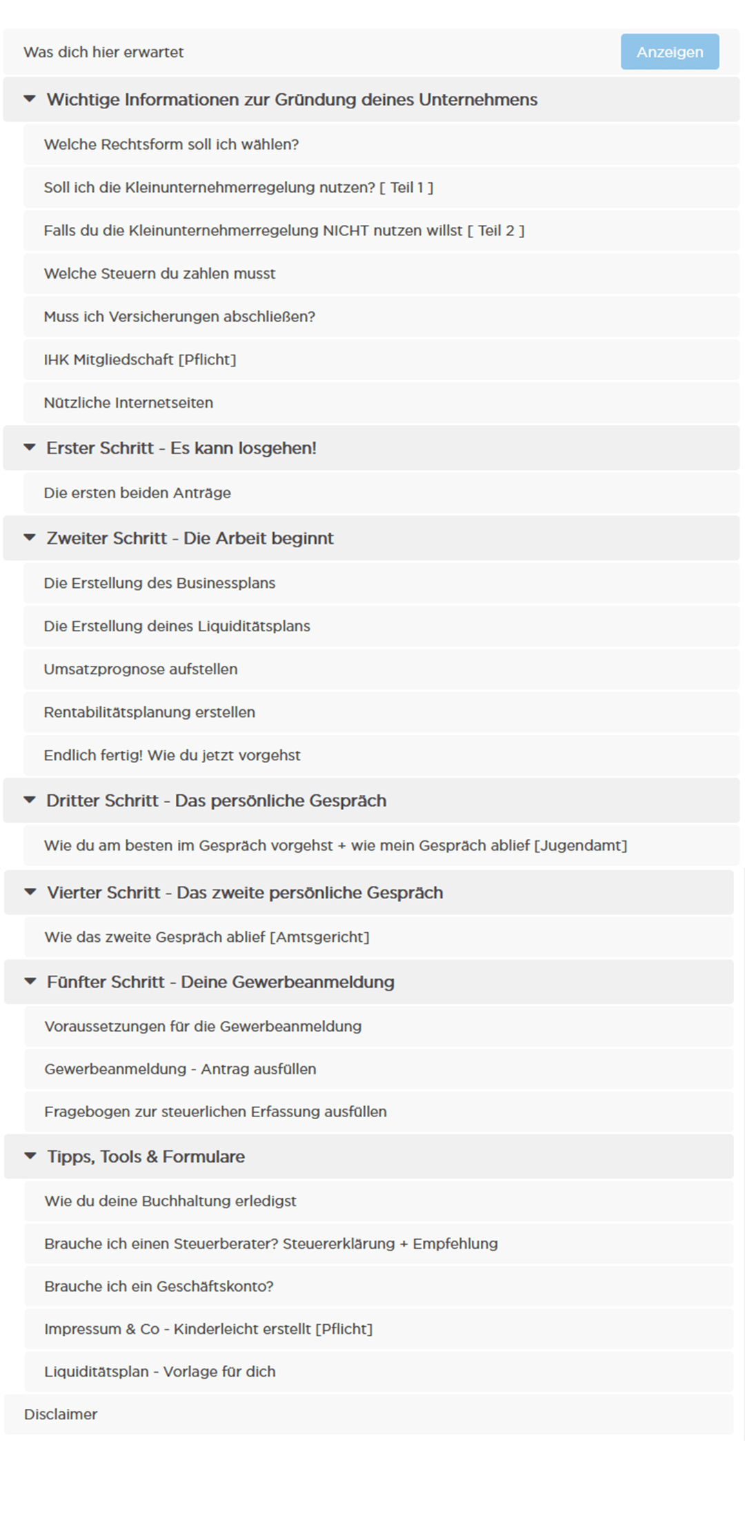 Was der Kurs beinhaltet