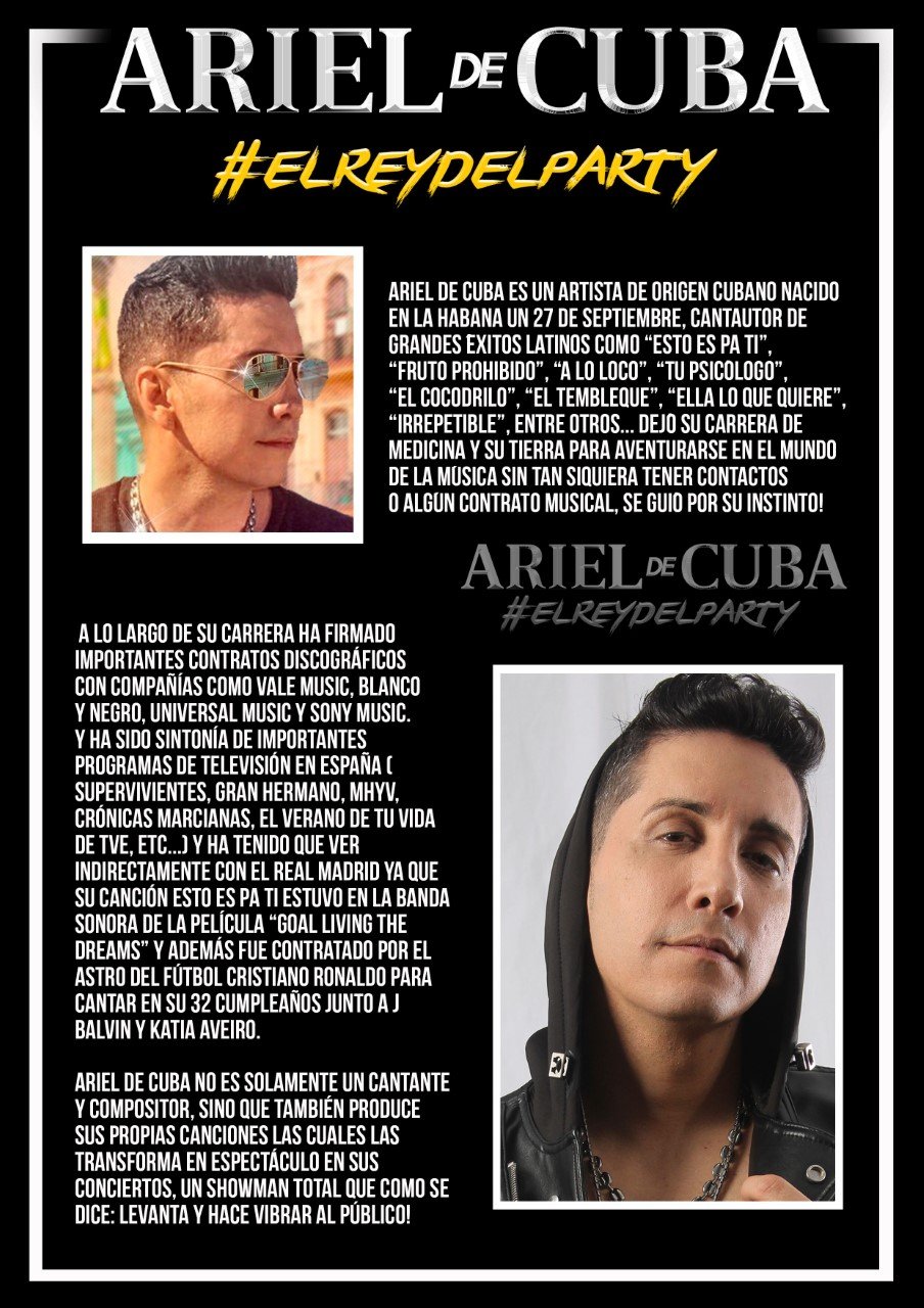 Ariel de Cuba está en plena promoción de su nuevo Single