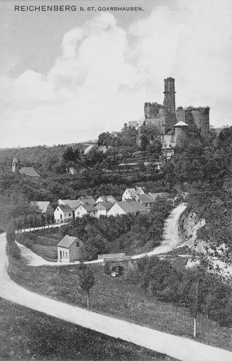 Burg Reichenberg auf Stichen und alten Postkarten