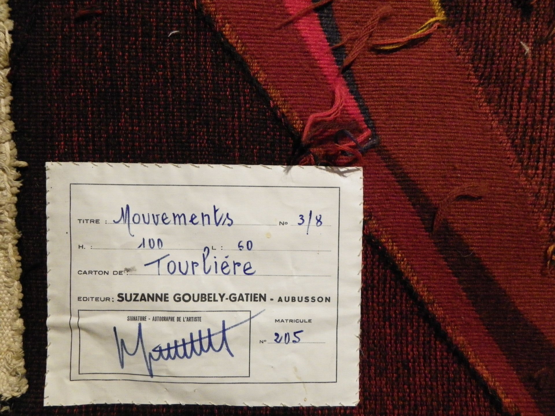 TAPISSERIE AUBUSSON CONTEMPORAINE | ACHAT VENTE PARIS | GALERIE JABERT