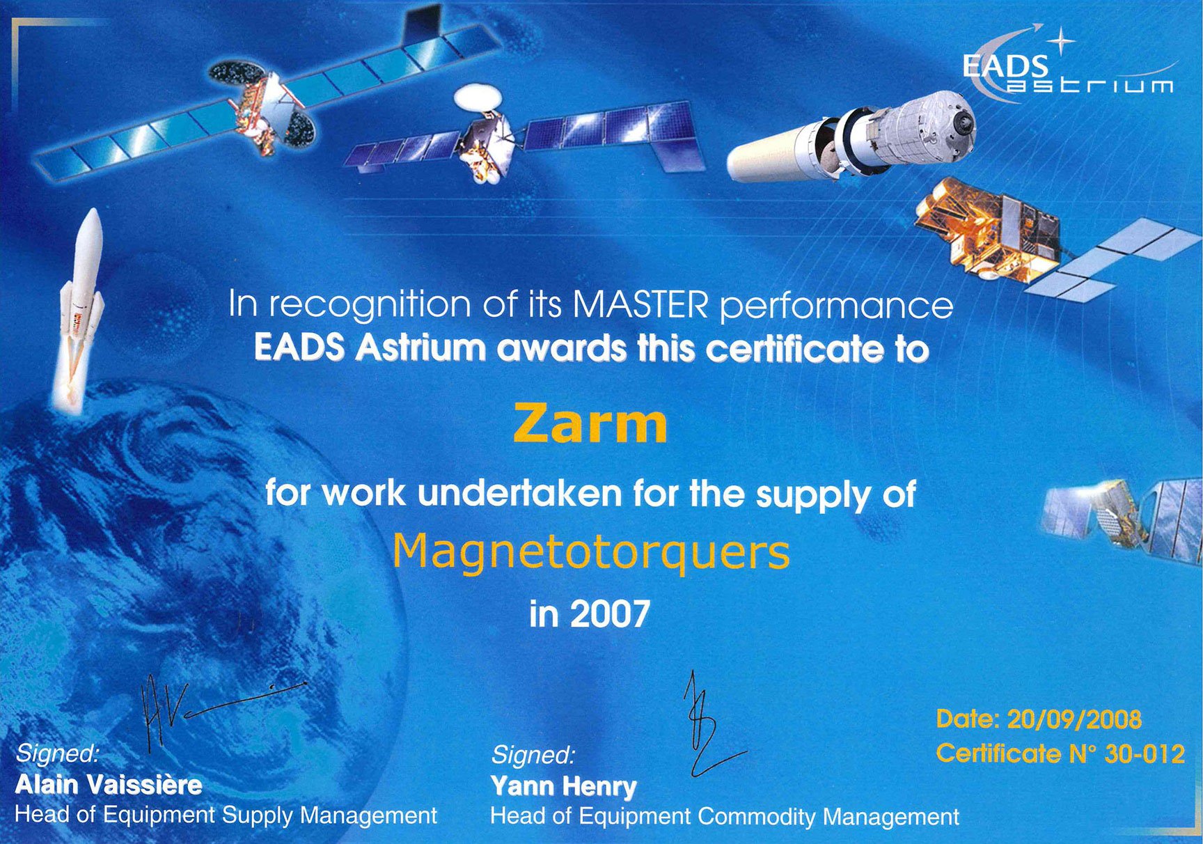 ZARM Technik AG - Solutions to reduce space mission costs