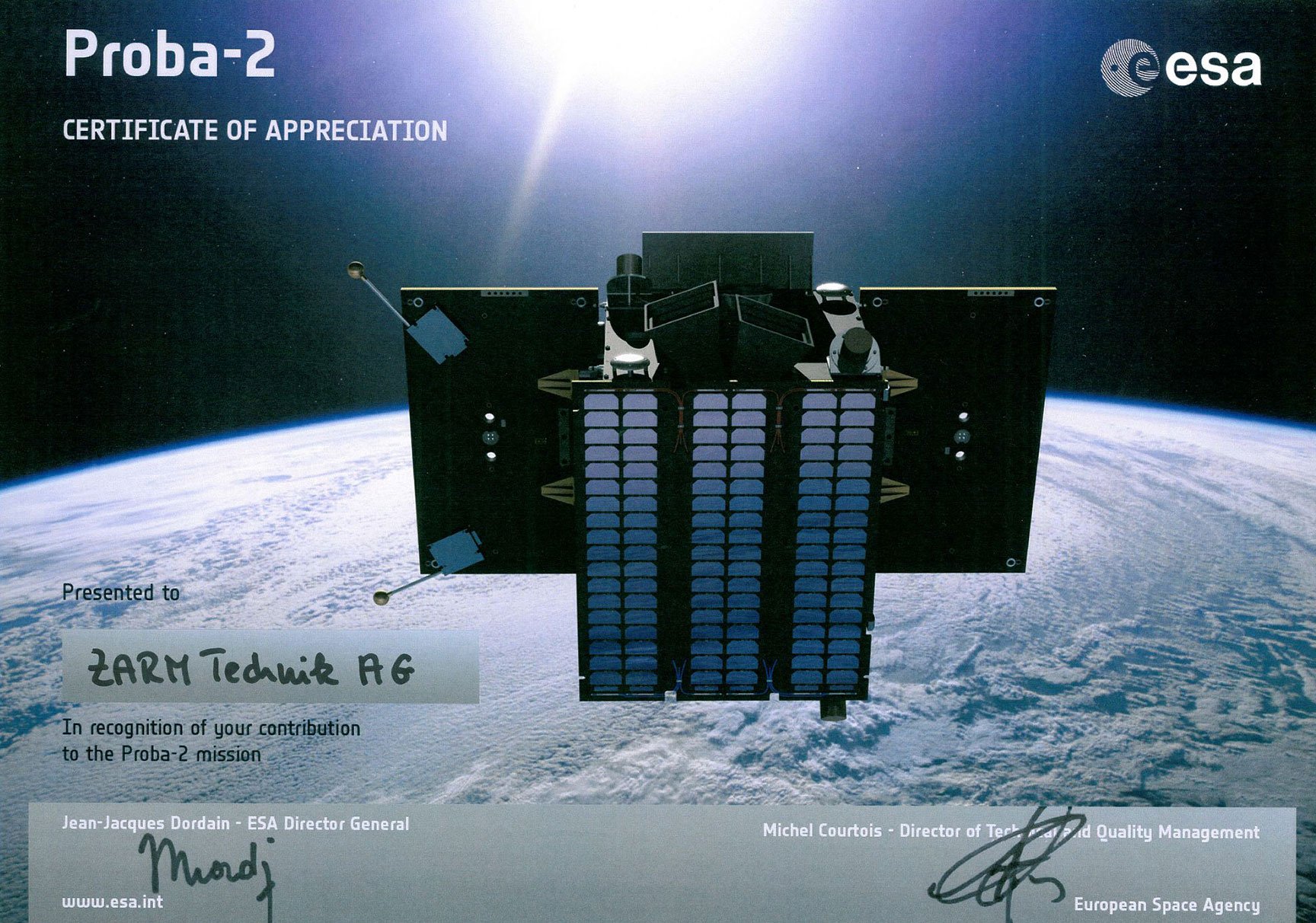 ZARM Technik AG - Solutions to reduce space mission costs