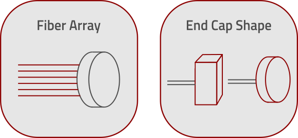 Optical Fiber End Caps for laser, amplifier and cable