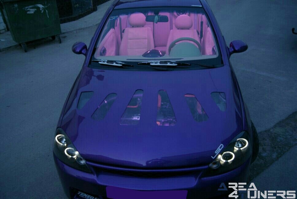 AREA4TUNERS COCHE TUNING OPEL CORSA PURPLE RIDE BUBBLE