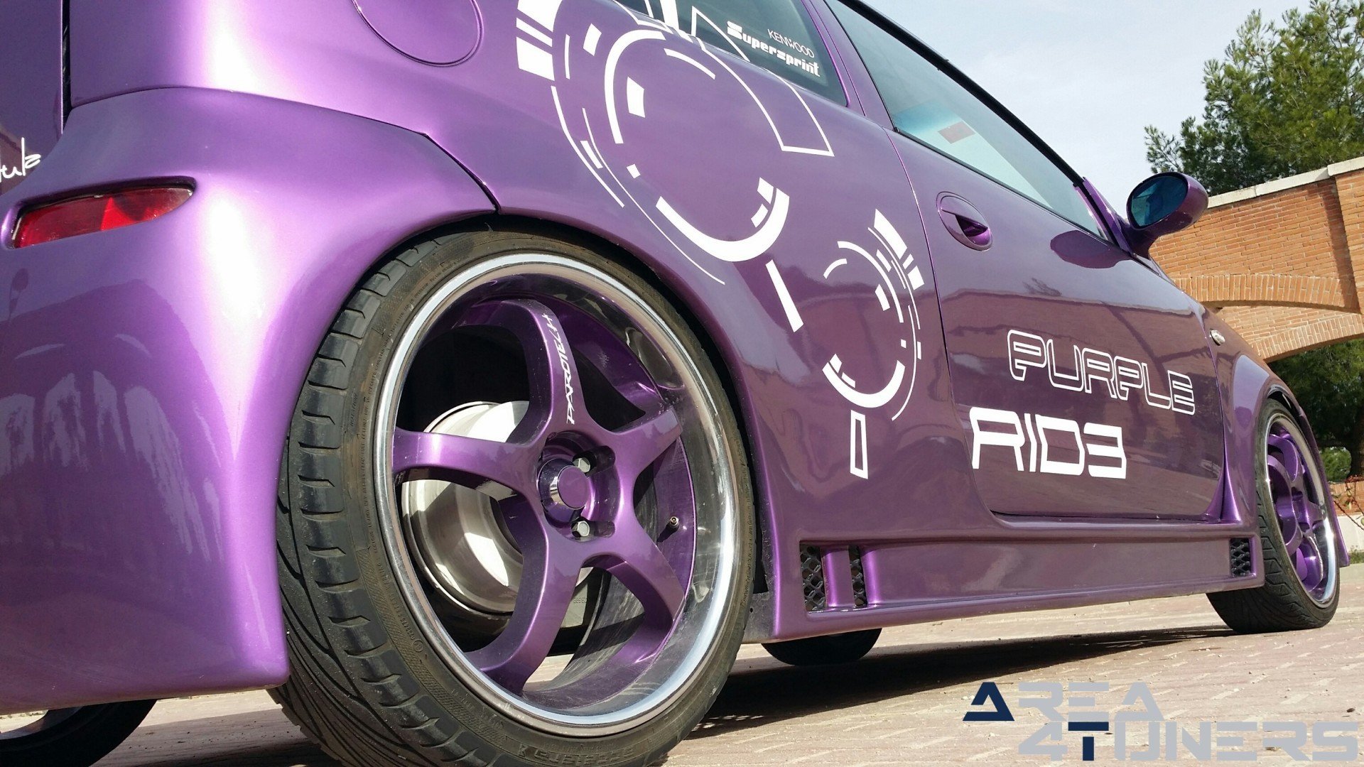 AREA4TUNERS COCHE TUNING OPEL CORSA PURPLE RIDE BUBBLE