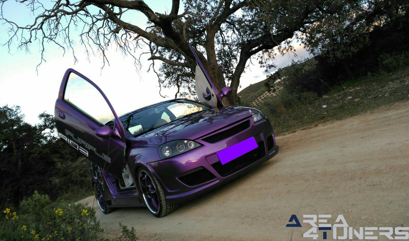AREA4TUNERS COCHE TUNING OPEL CORSA PURPLE RIDE BUBBLE