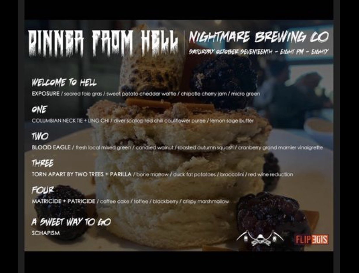 Nightmare Brewing Company - Pours, horror, death metal, craft beer, brewery