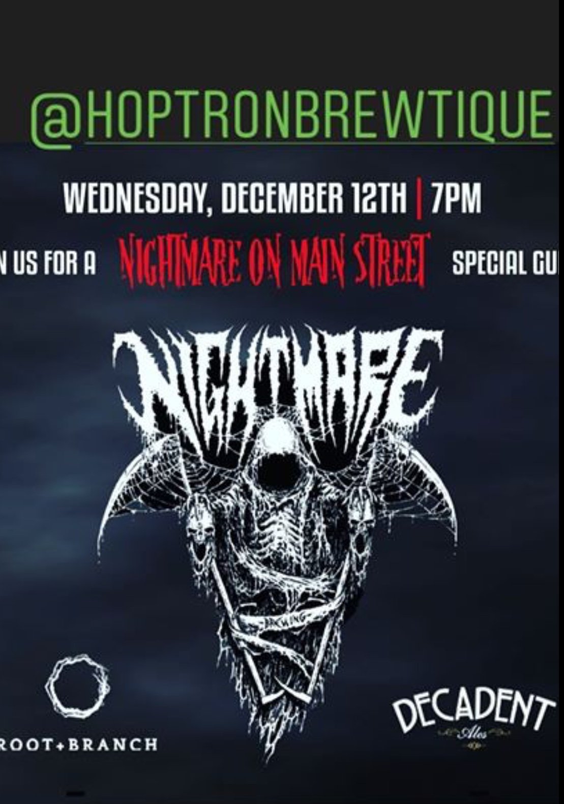 Nightmare Brewing Company - Pours, horror, death metal, craft beer, brewery