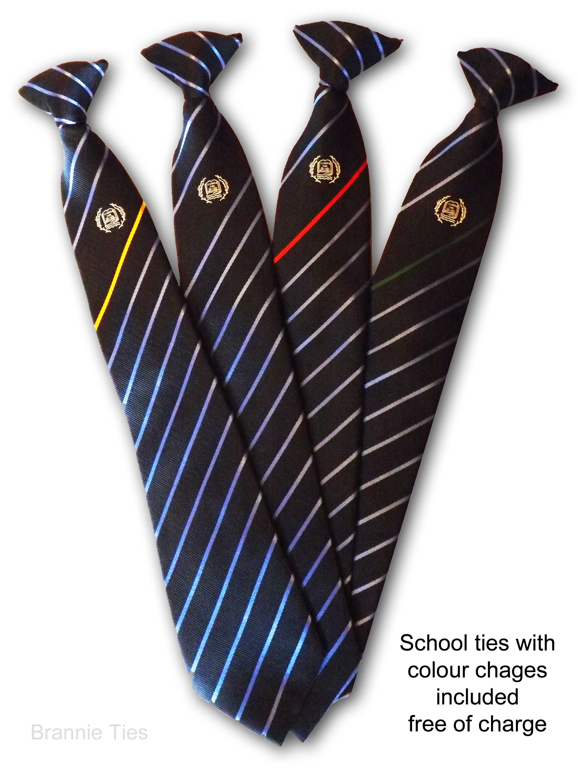 School ties with free logos & colour changes,