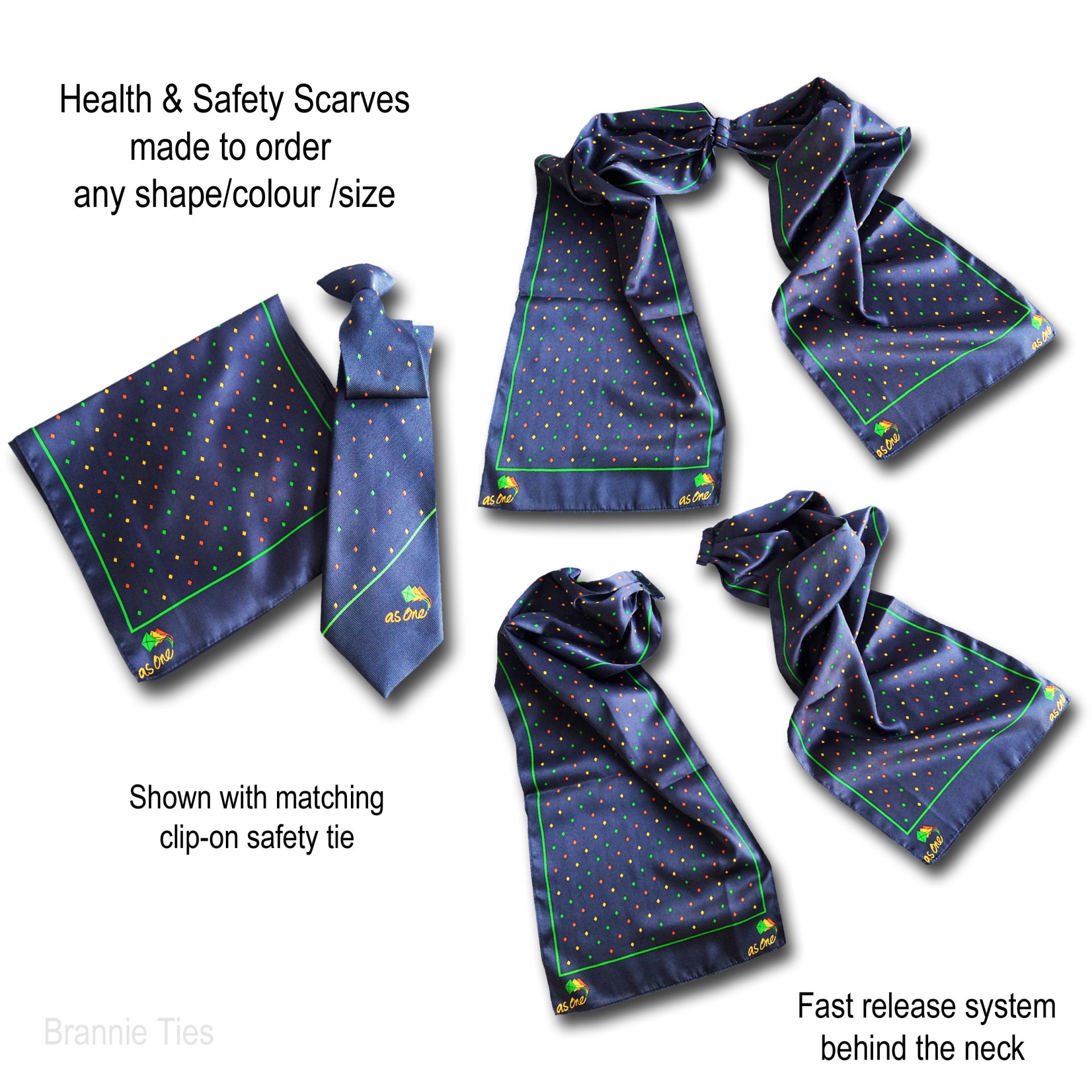 Bespoke Corporate ties and security clip-on ties,