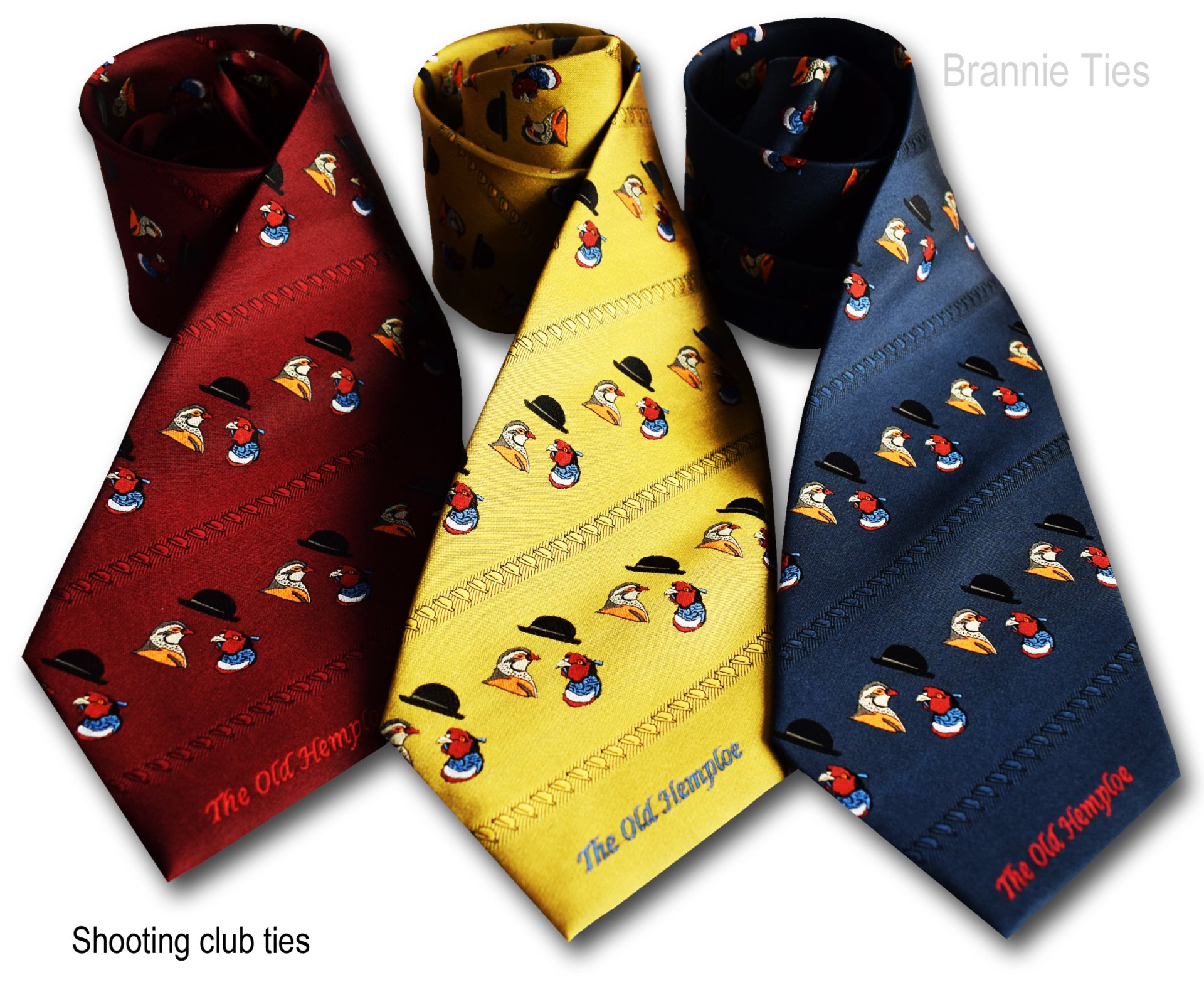 Sports club ties, football club ties, min qty 25pcs