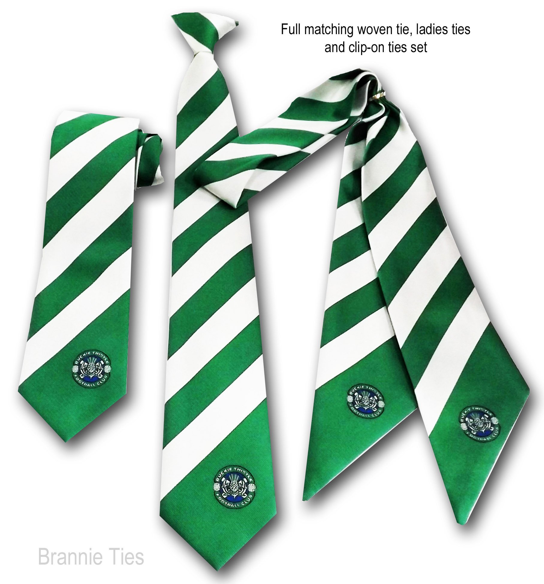 Sports club ties, football club ties, min qty 25pcs