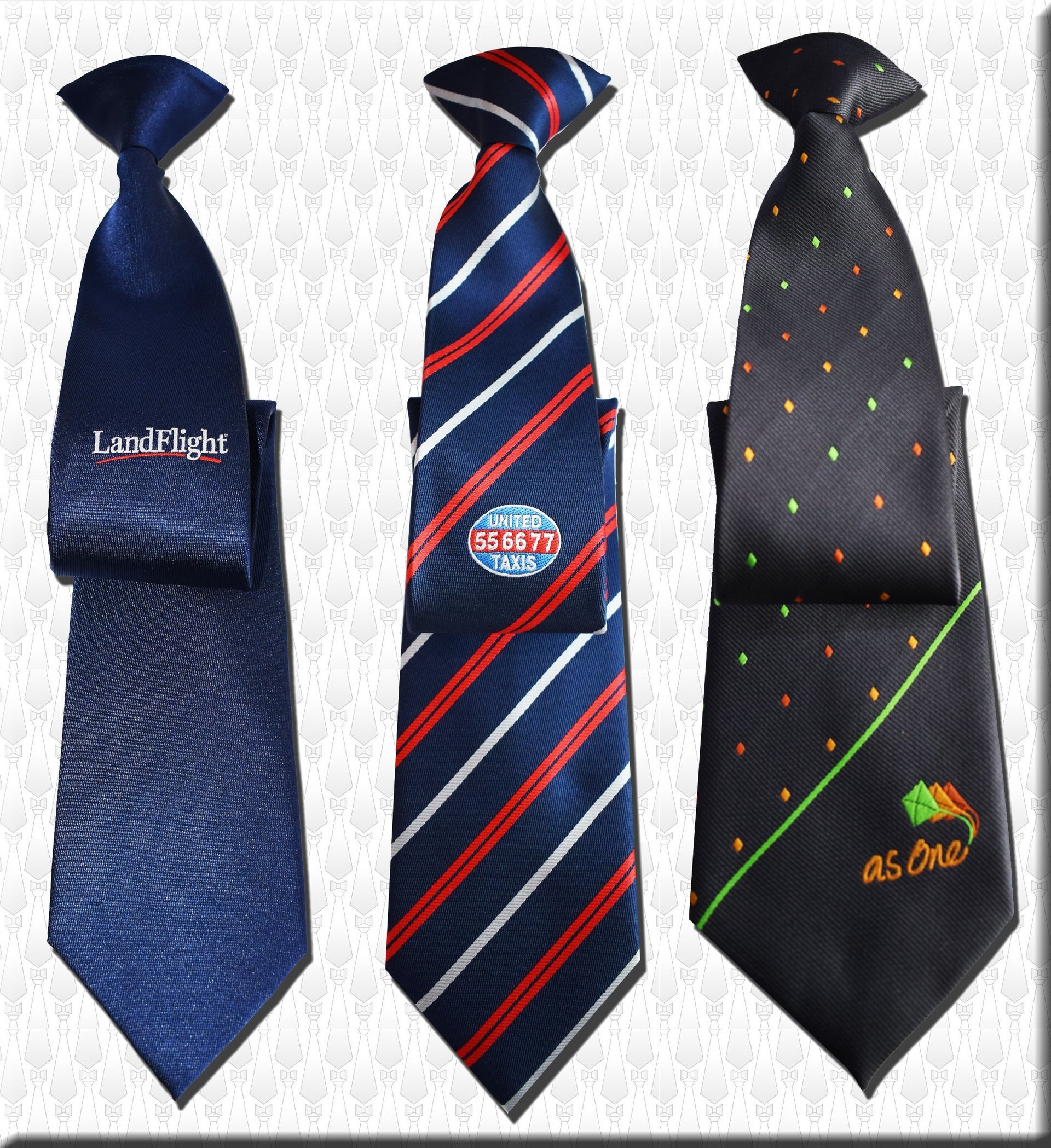Bespoke Corporate ties and security clip-on ties,