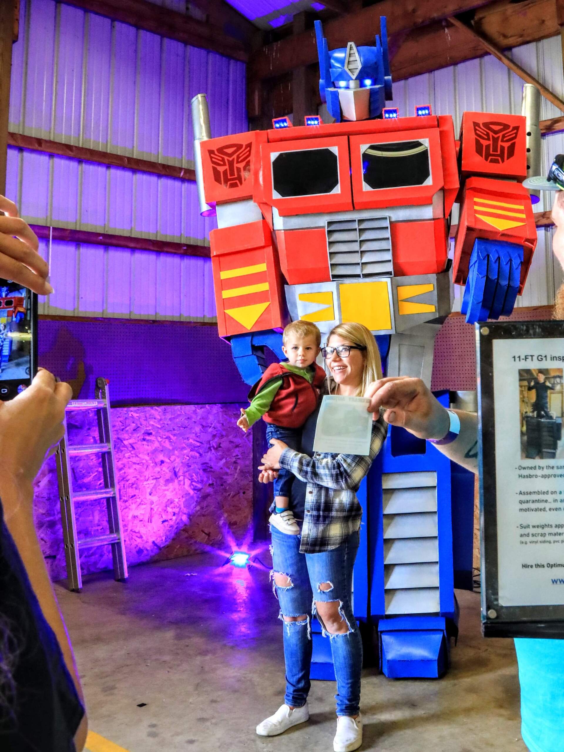 11-foot G1-inspired Optimus Prime cosplay by "Optimus Is Here"