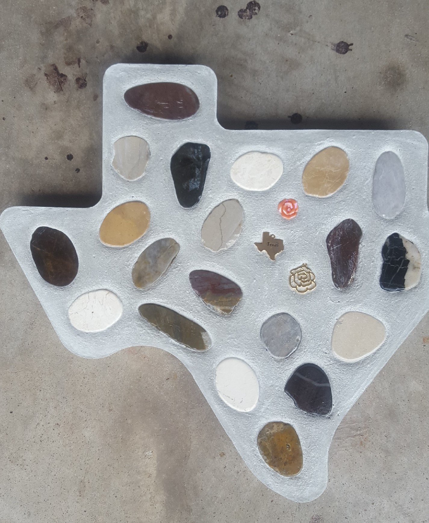 Handmade Texas Shaped Steppin Stones