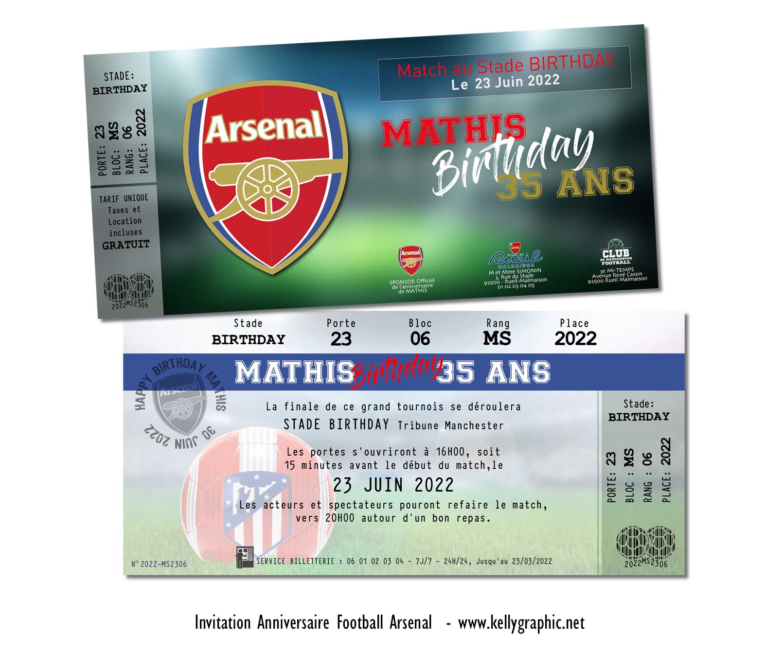 Cartons d'invitations pour Anniversaire