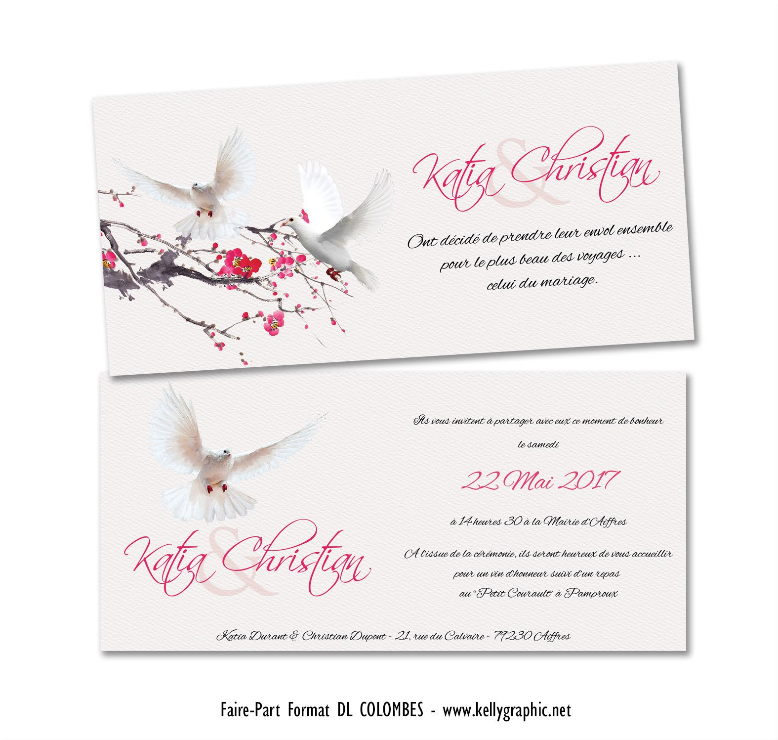 Faire part Mariage COLOMBES