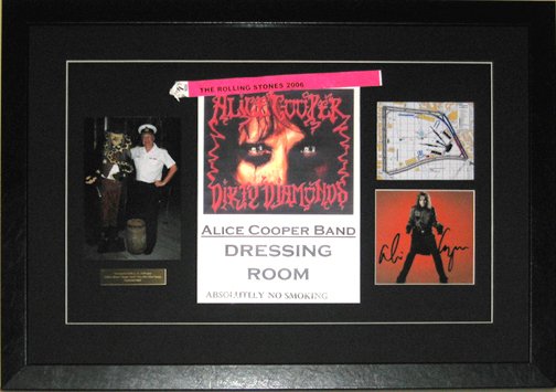 Music Shadow Box - Memorabilia from Alice Cooper Concert