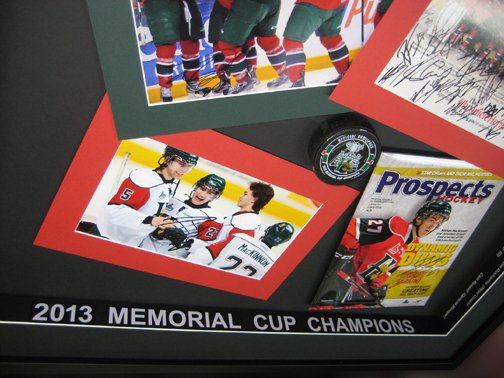 Sports Shadow Box - 2012-13 Halifax Mooseheads Hockey memorabilia