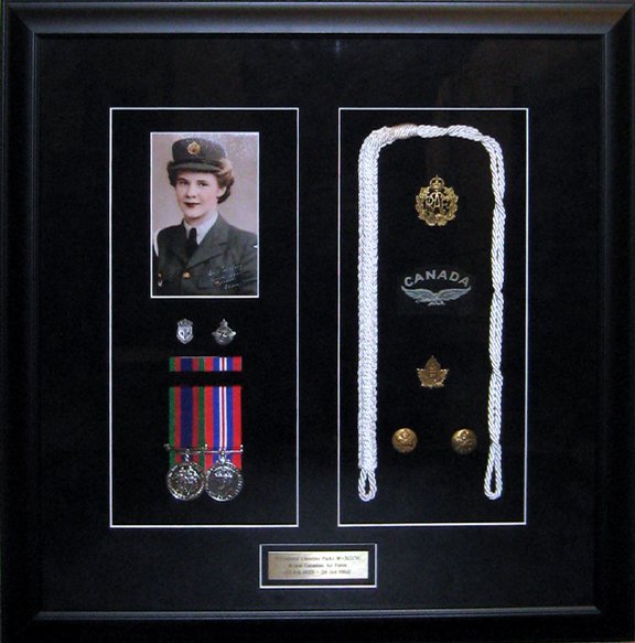 Military Shadow Box - Royal Canadian Air Force memorabilia