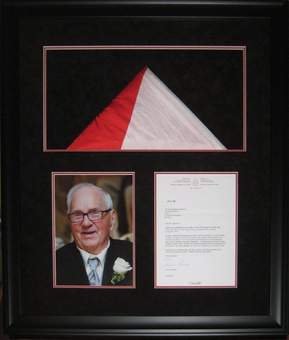 Flag Shadow Box - Canadian Flag flown on the Peace Tower