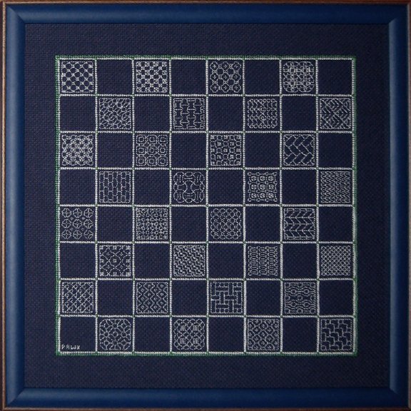 Needlework - Chess Board Cross-stitch