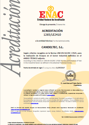 Acreditación ENAC - candelTEC